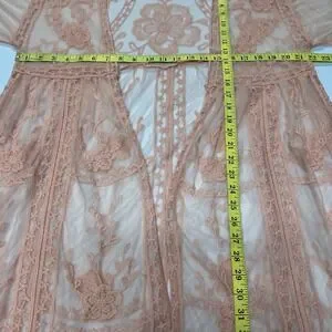 LC Lauren Conrad | Sweaters | Lc Women Long Sheer Embroidered Duster ...